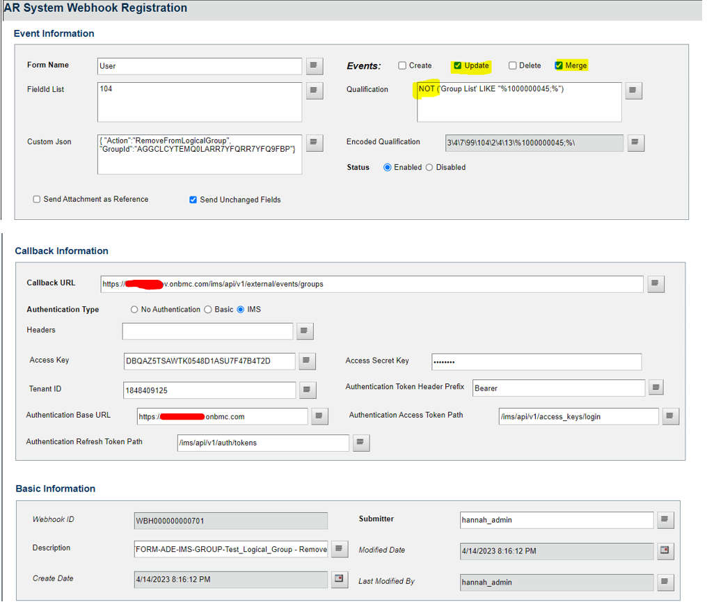 11. Open Helix Portal and go to the userAccess > User groups section: